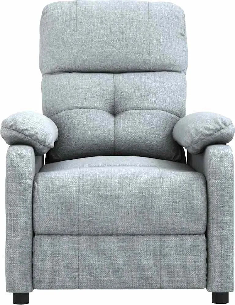 Polohovací křeslo světle šedé textil 289662