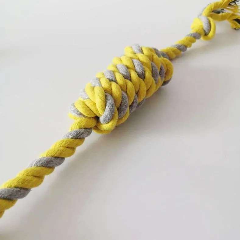 Silná Bavlněná Hračka pro Psy - Přetahovací Lano na Žvýkání, Pestrobarevné, Délka 40 cm