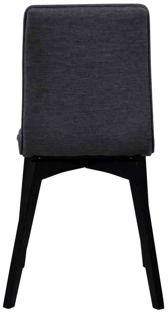 Tmavě šedá/černá jídelní židle Rowico Tibra