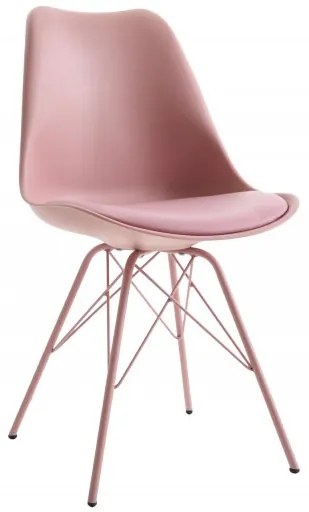 Noble Home Růžová kožená židle Scandinavia Meisterstück