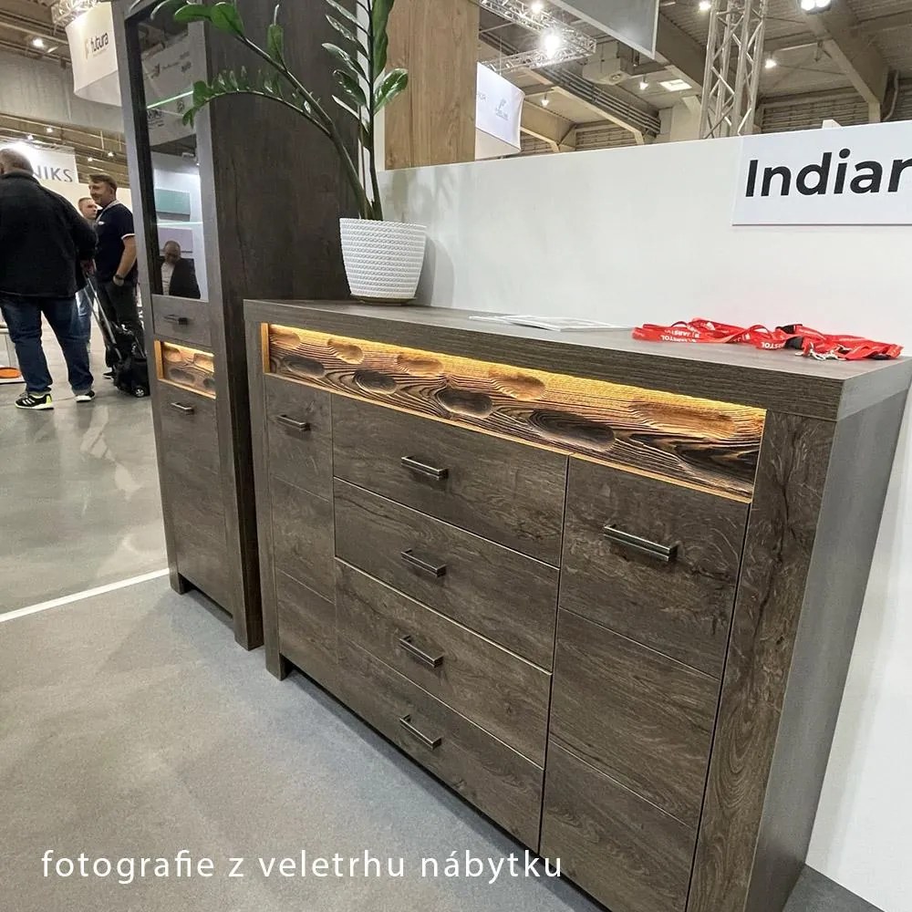 Indianapolis T | rozkládací jídelní stůl 160 cm | jasan tmavý