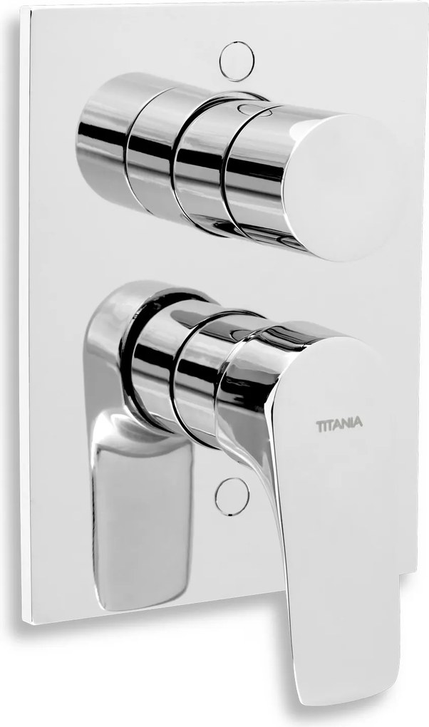 Novaservis Titania Nice Vanová a sprchová podomítková baterie s přepínačem, chrom, 97050R,0
