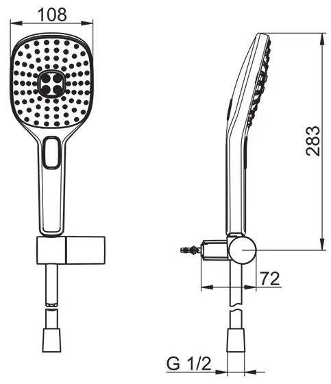 Hansa Sprchová sada HANSAACTIVEJET STYLE s 3-polohovou sprchou 84380233