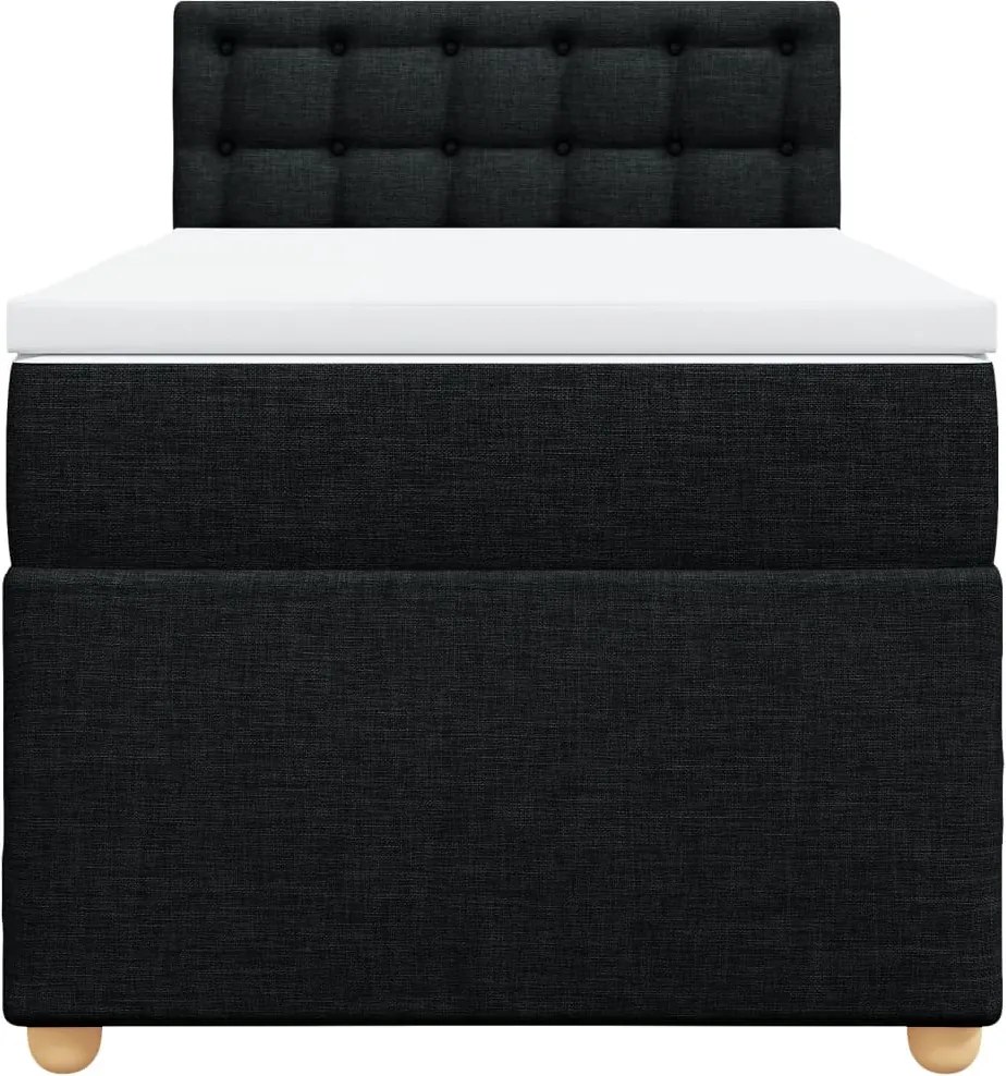 Box spring postel s matrací černá 80 x 200 cm textil 3286523