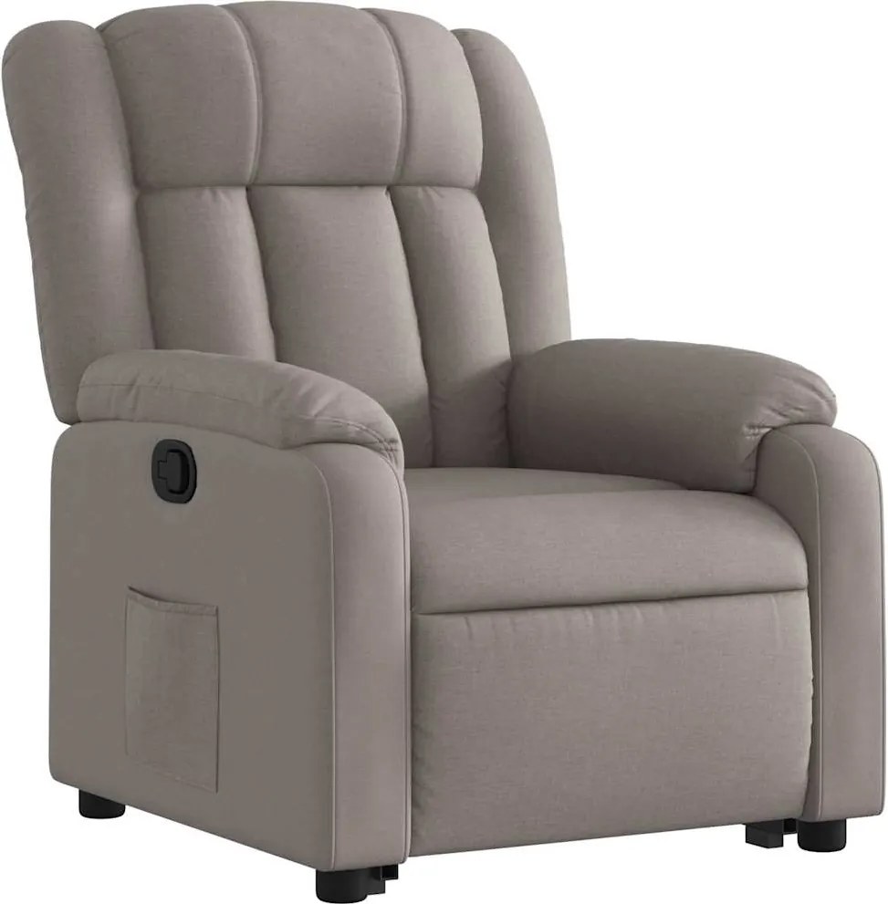 Zvedací polohovací křeslo taupe textil 3205324