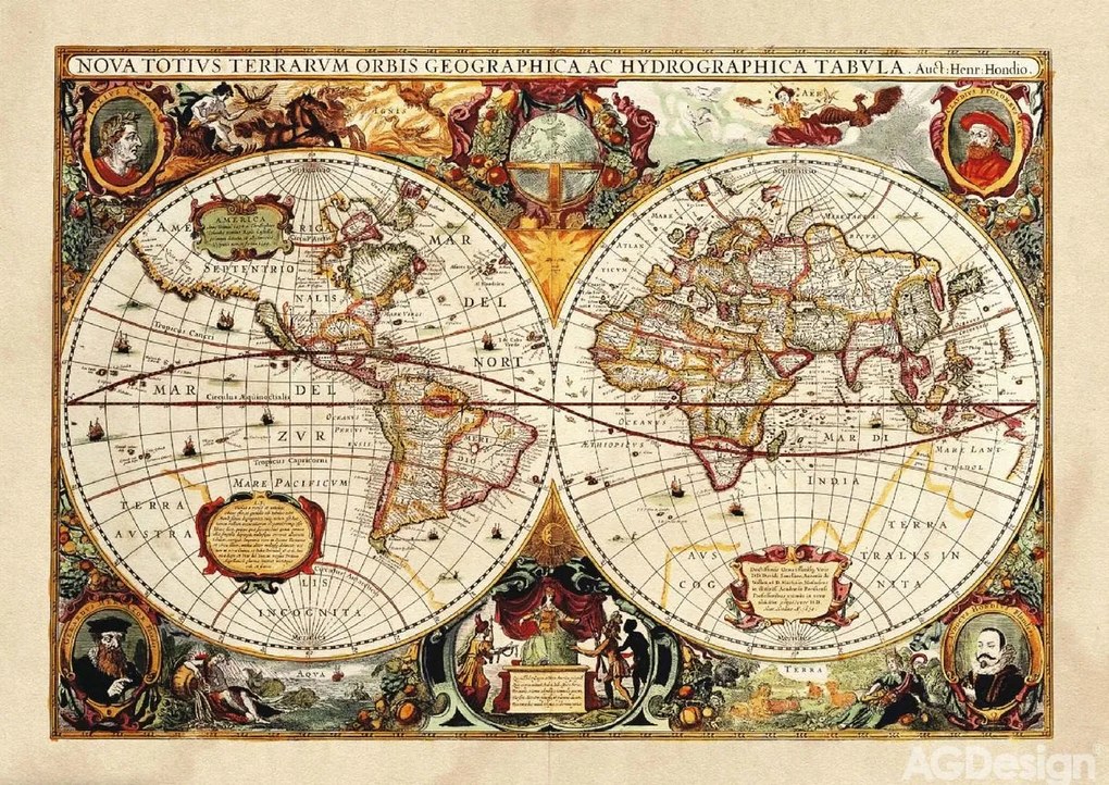 Plakát vliesový FTNM 2630 Mapa světa 160 x 110 cm - 1 dílný
