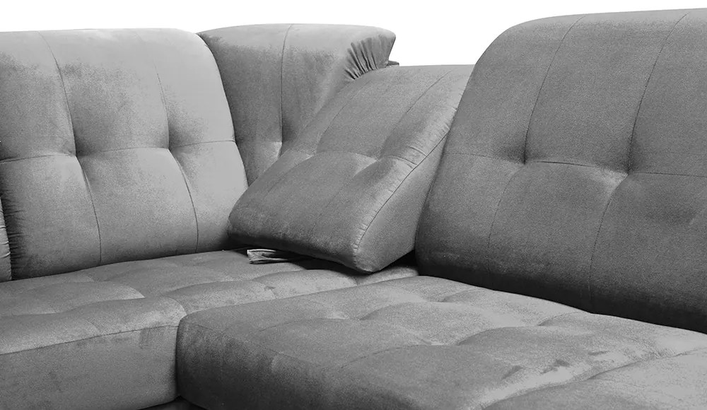 Sedací souprava ZEUS | 162x375x180 cm | LEVÁ | s funkcí RELAX | rozkládací + 2x úložný prostor | VÝBĚR TKANIN