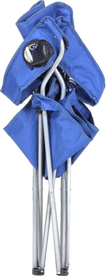 Kempingové židle NOMAD, set 2 ks, modrá SongmicsHome