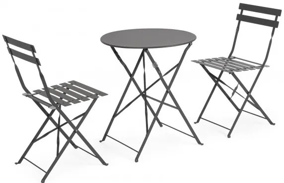 BIZZOTTO Zahradní set stolku a židlí AUSTIN antracit 0804925