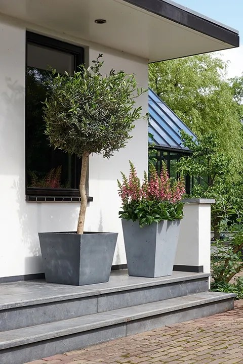 KETER Květináč Beton Square Planter Light grey