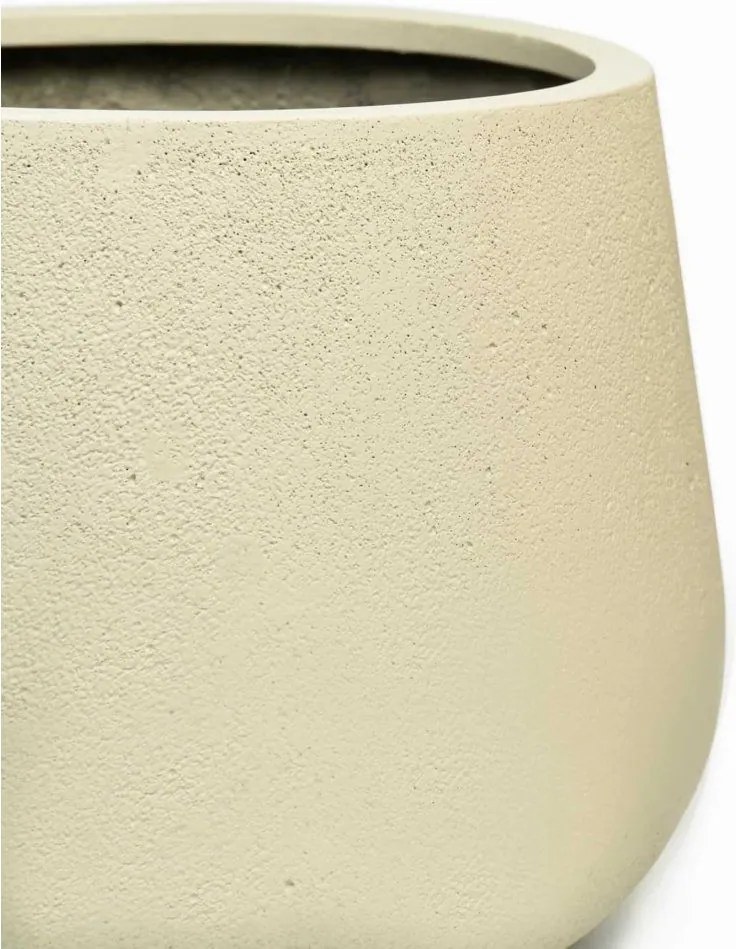 Květináč GIRAR, sklolaminát, výška 37 cm, béžová