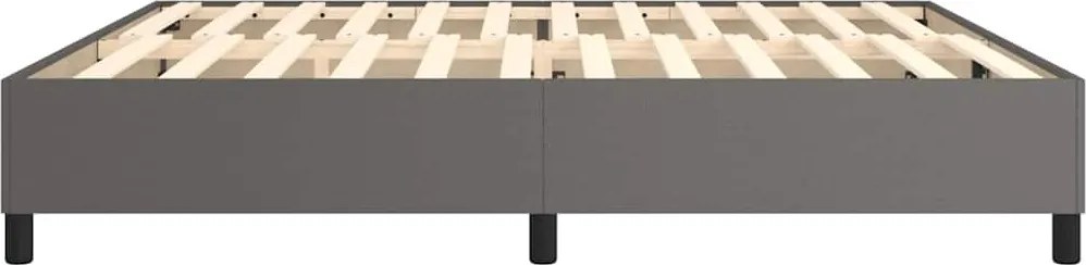 Rám postele s boxspringem šedá 200 x 200 cm umělá kůže 3121069