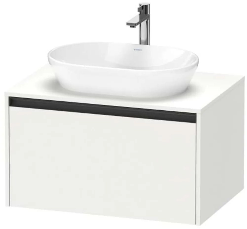 Duravit Ketho.2 - Umyvadlová skříňka s výřezem 46x80x55 cm, 1 zásuvka, matná bílá K24885018180000