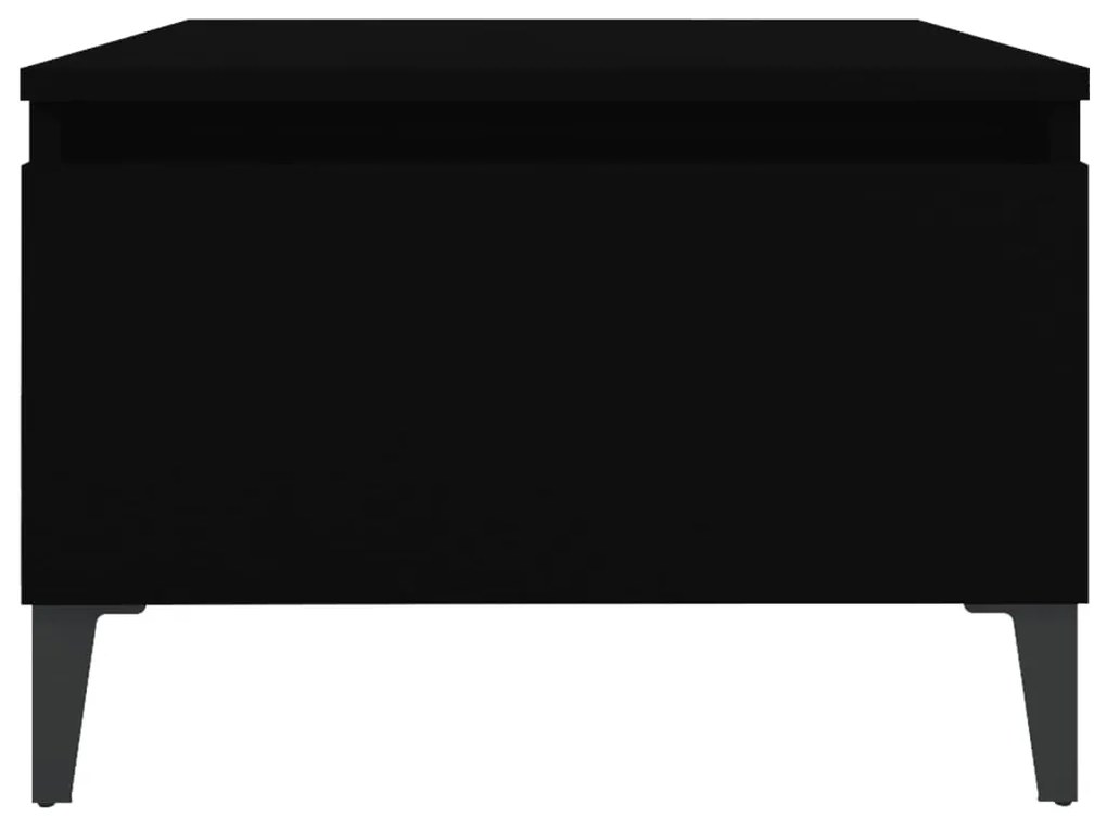 Odkládací stolek černý 50 x 46 x 35 cm kompozitní dřevo - Default Title