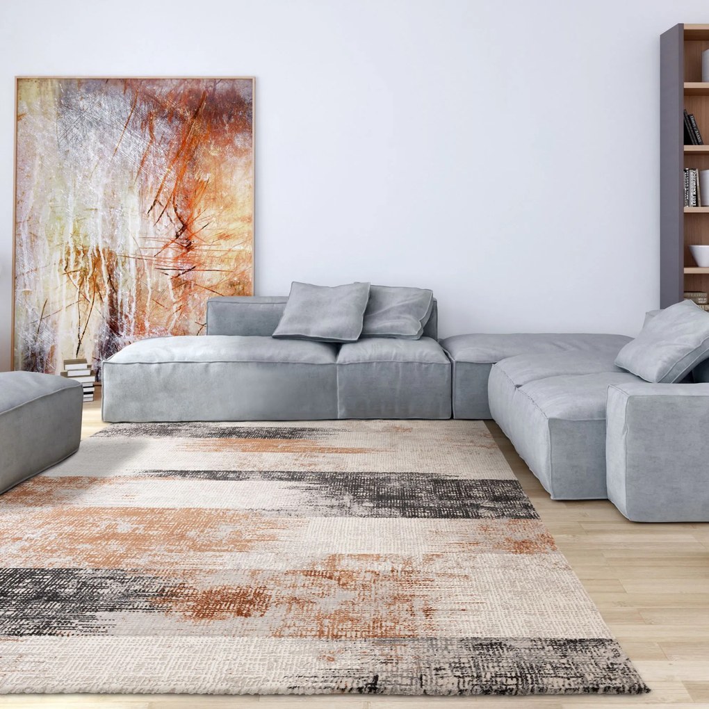 Tribeca Design Kusový koberec Zoom Lines Terracotta Rozměry: 120x170 cm
