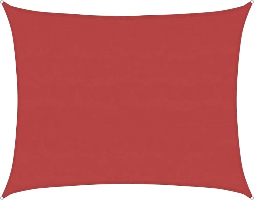 Stínící plachta 160 g/m² červená 6 x 7 m HDPE 311634