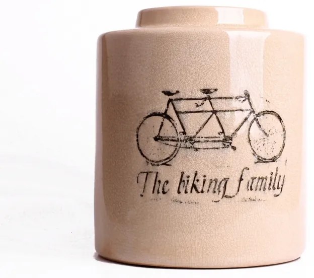 Keramická váza The biking family 21cm