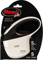 Flexi Vodítko One S pásek 5m bílo-černé