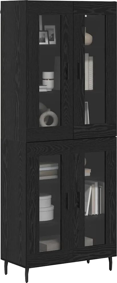 Vysoký bufet 2 ks Černý dub 69,5 x 34 x 180 cm Kompozitní dřevo 3403182