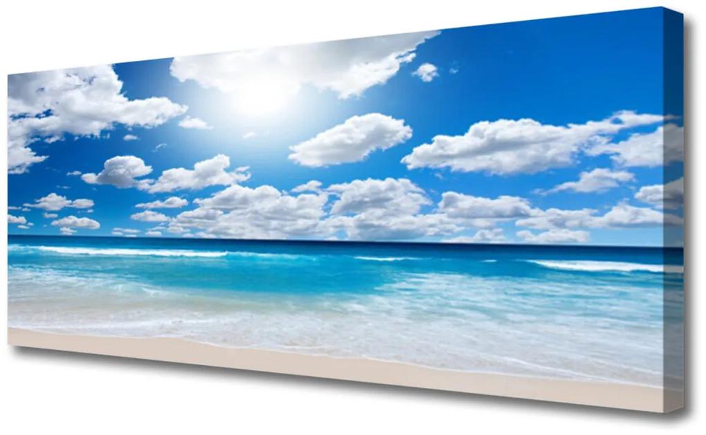 Obraz na plátně Moře Pláž Mraky Krajina