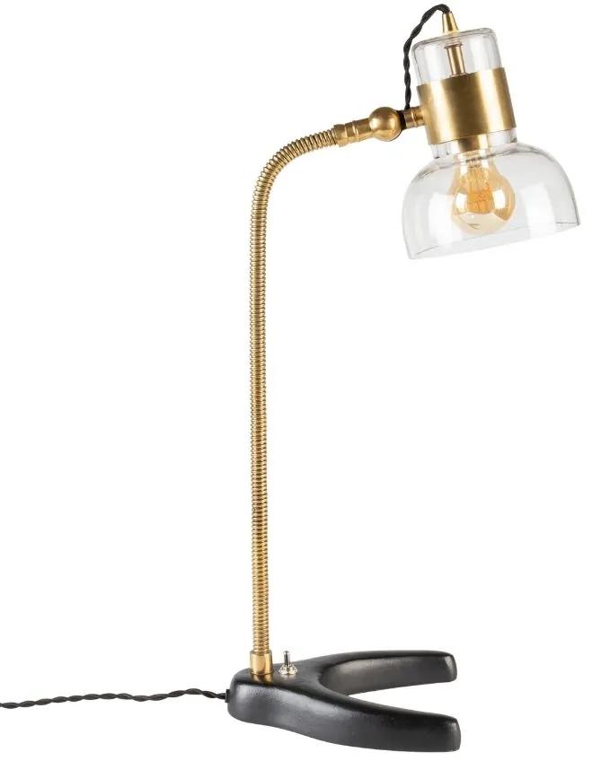 OnaDnes -20% Mosazná kovová stolní lampa DUTCHBONE NEVILLE