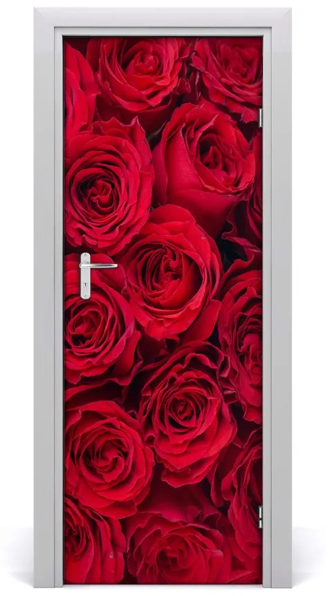 Samolepící fototapeta na dveře Červená růže 75x205cm