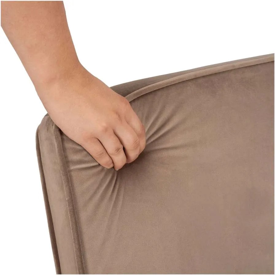 Rozkládací křeslo Halsin Velvet, béžová