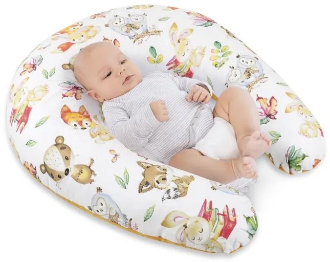 Bellatex Povlak na kojicí polštář na zip po obvodu 180 cm Zvířátko lesní