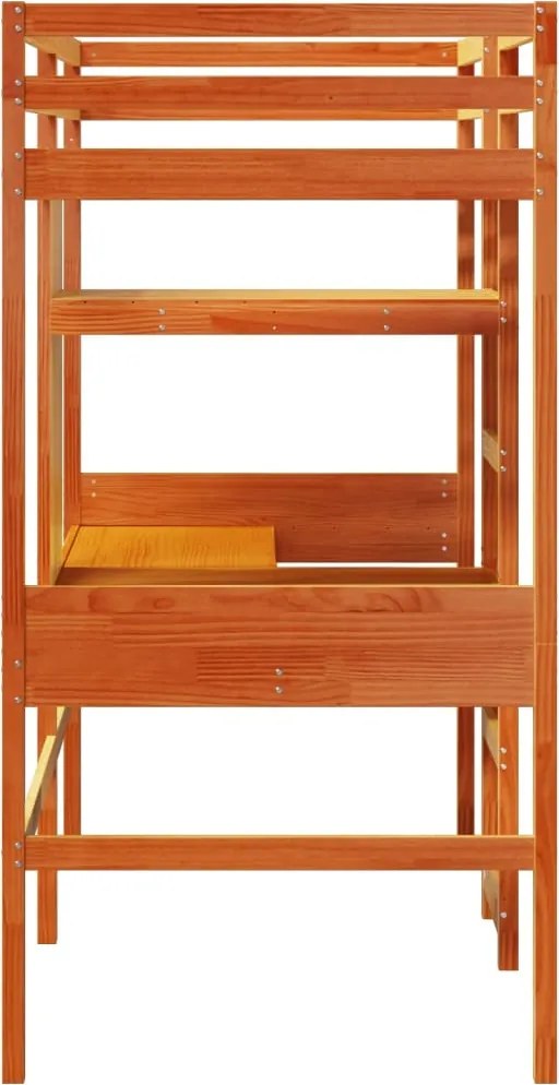 Patrová postel bez matrace voskově hnědá 80 x 200 cm borovice 3308546