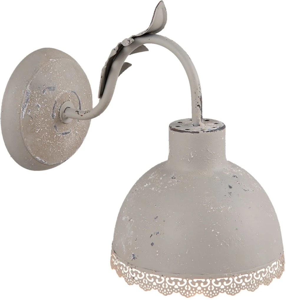 Nástěnná šedá vintage lampa - 15*26*24 cm / E27/max 1*60W