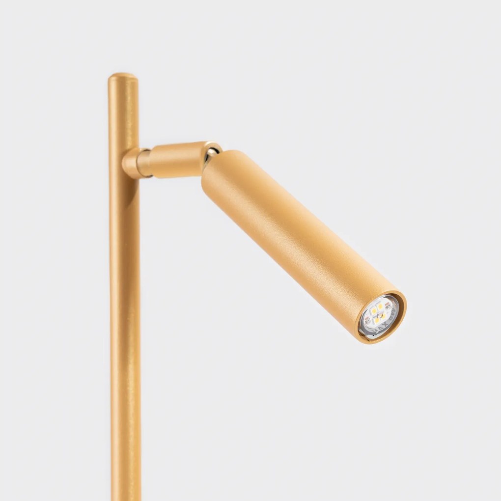 Stolní lampa Pastelo, 1x zlaté kovové stínítko