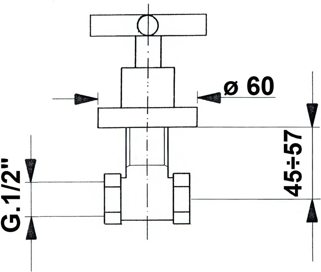 Sapho Axia sprchová baterie podomítková studená chrom 505C