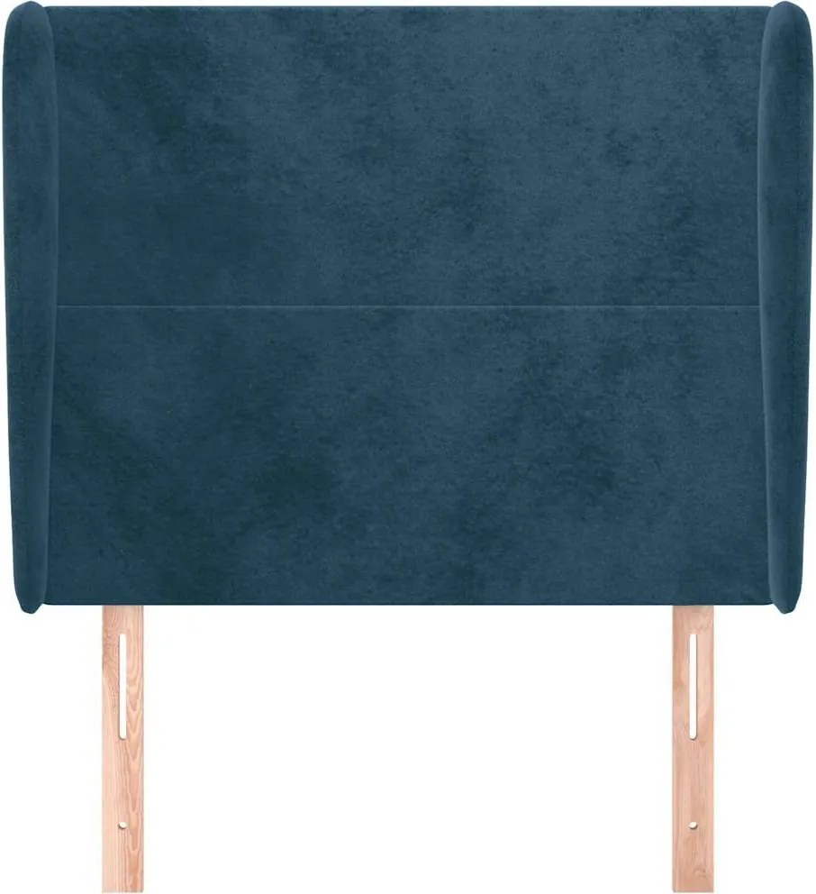 Čelo postele typu ušák tmavě hnědé 103x23x118/128 cm textil 3117722