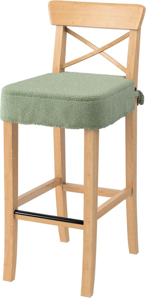 Sedák na židli IKEA Ingolf - barová barva zelená látka pletený vzor