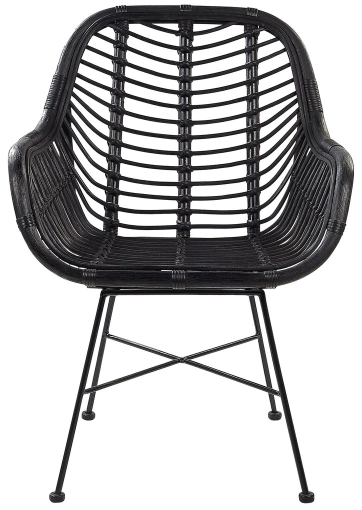 Ratanová židle černá CANORA Beliani
