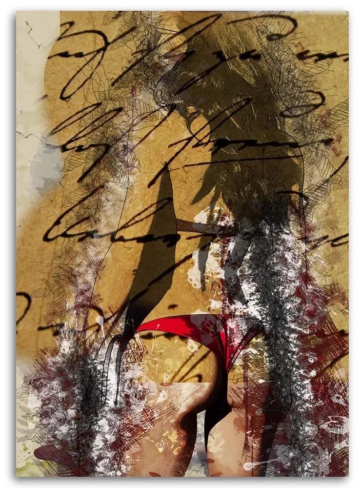 Obraz na plátně Retro žena v bikinách - 40x60 cm