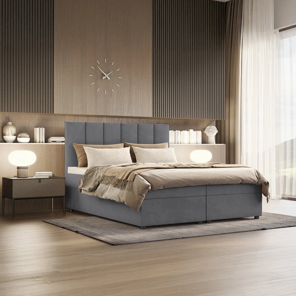 SFAB Kontinentální čalouněná postel VENUS (90x200 cm) Látka Velutto: Růžová (Velutto 14)