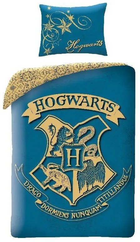 Povlečení Harry Potter Blue: 140x200cm, 70x90cm Biano.cz