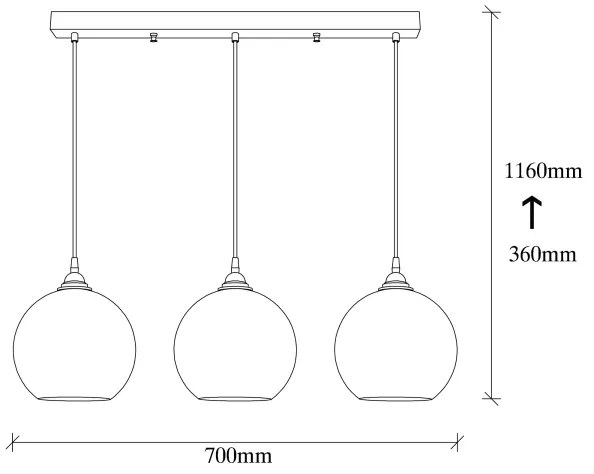 Lustr na lanku GOLD 3xE27/40W/230V