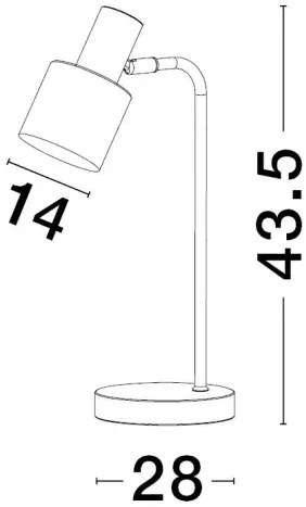 Rustikální stolní lampa Paz černé