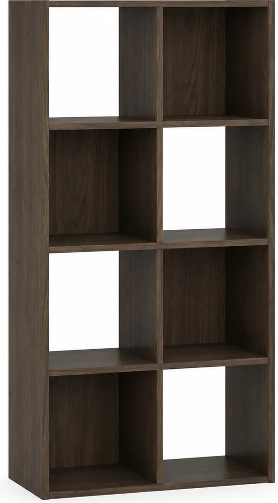 Regál Sinde 2x4, tmavý ořech