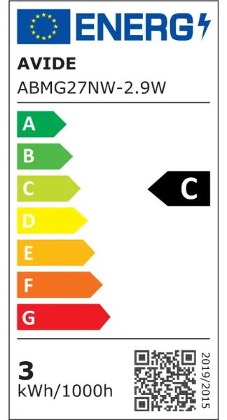 Ultra úsporná prémiová LED žárovka E27 2,9W 470lm G45 denní, ekv. 40W, 3 roky