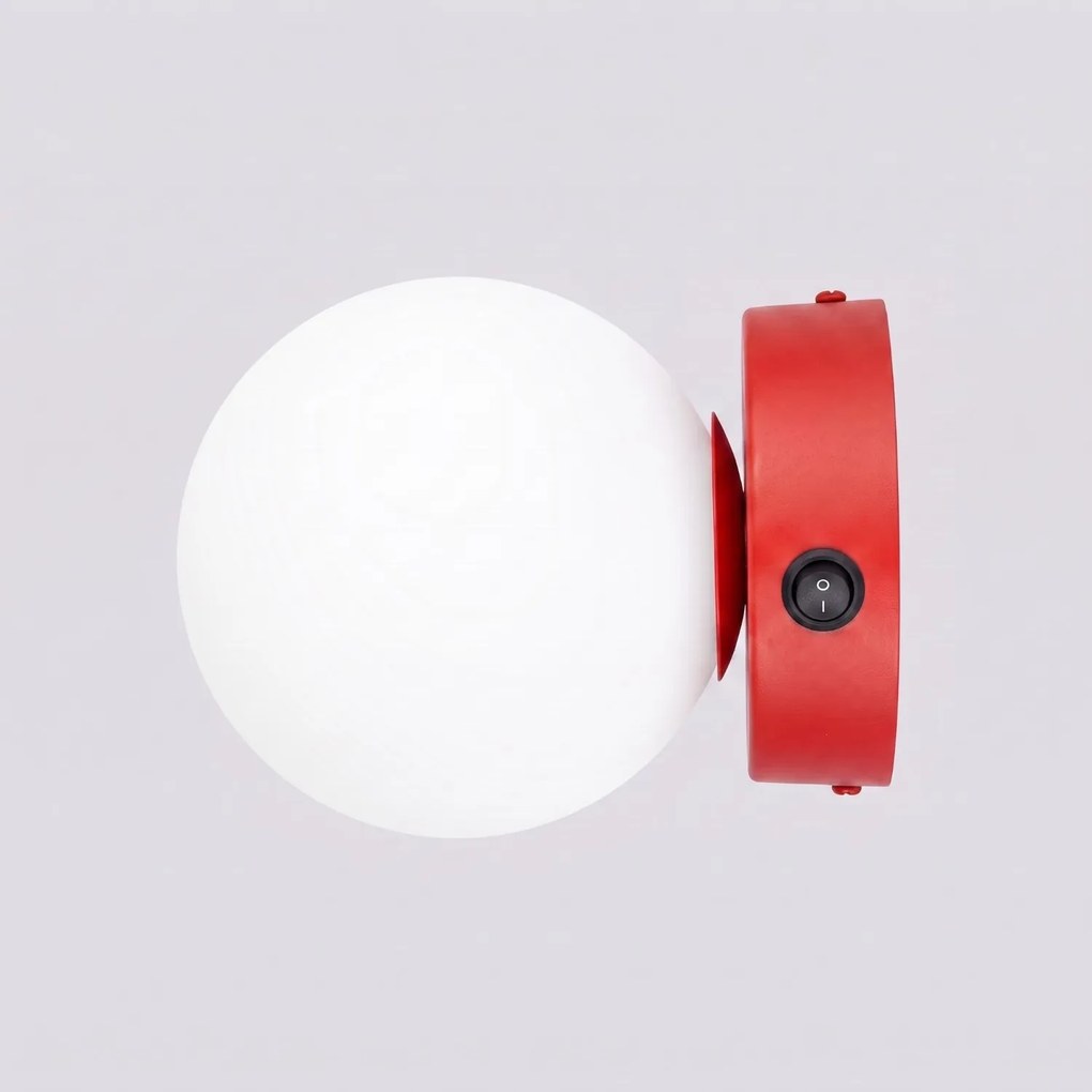 Sollux Lighting Nástěnné svítidlo YOLI 1 červené s vypínačem