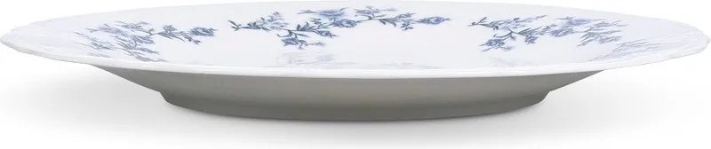 Bílý/modrý servírovací porcelánový talíř ø 32 cm Retro – BonBistro