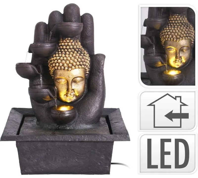 PROGARDEN Fontána pokojová s LED osvětlením Buddha KO-795202270