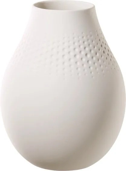 Villeroy & Boch Collier Blanc porcelánová váza Perle, 16 x 16 cm