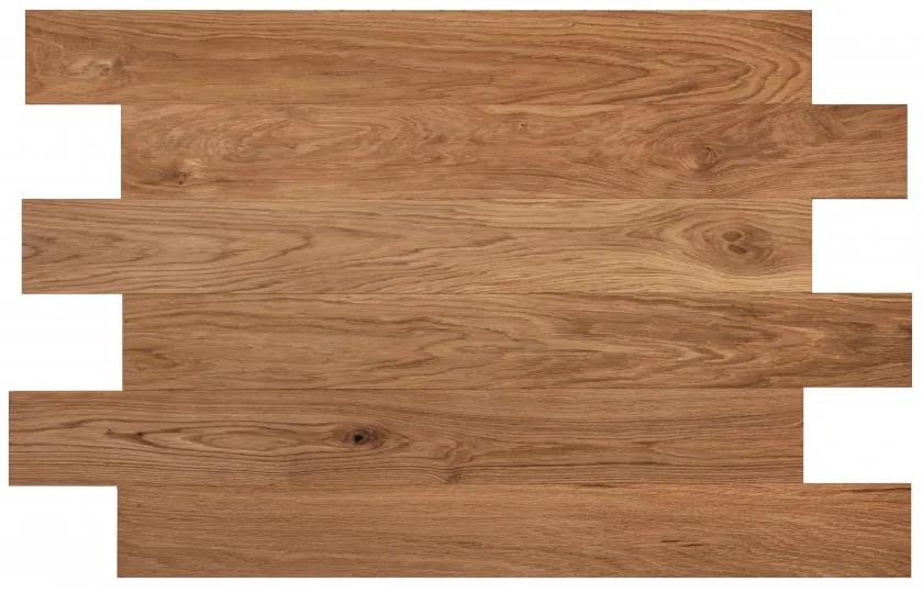 DUB RIVER, 120 x 1000 mm - POSLEDNÍ BALENÍ  - 3 m² (25 kusů), silně kartáčovaný povrch, UV tvrzený olej - 2D dřevěný obklad