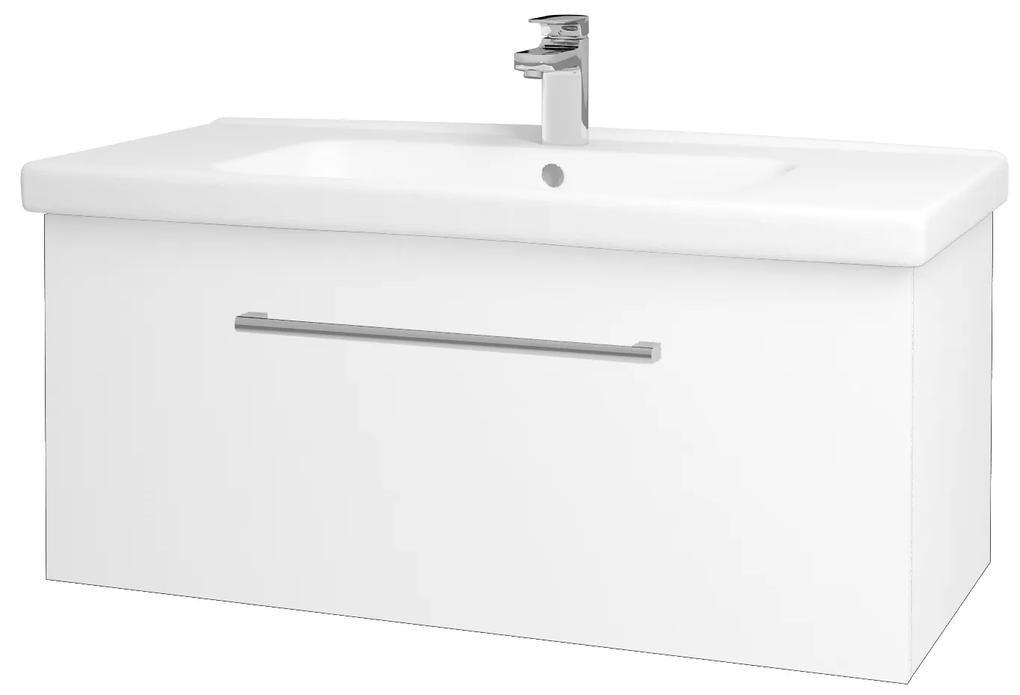 Dřevojas Koupelnová skříň BIG INN SZZ 100 Varianta: N01 Bílá lesk / Úchytka T01 / D17 Colorado