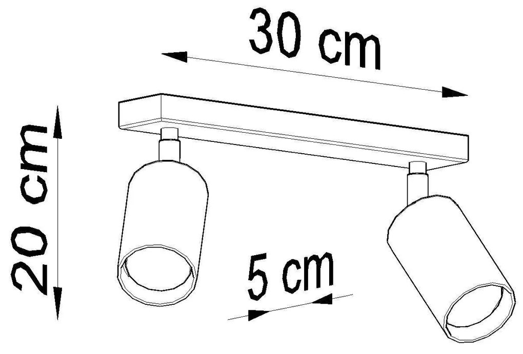 Stropní svítidlo BERG 2 přírodní dřevo