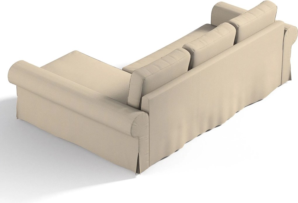 Potah na pohovku IKEA Backabro rozkládací se šezlongem barva béžová látka pletený vzor